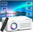 Projector with WiFi and Bluetooth80" screen includedNative 1080P ...