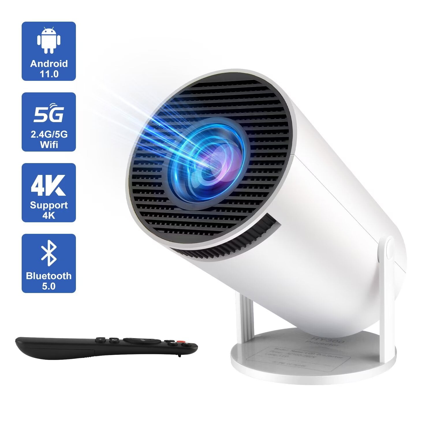 Projector with Wifi and Bluetooth,HopePow Portable Mini Smart Projector ...