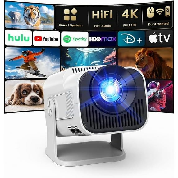 Projector with Wifi and Bluetooth, Native Mini Projector Portable ...