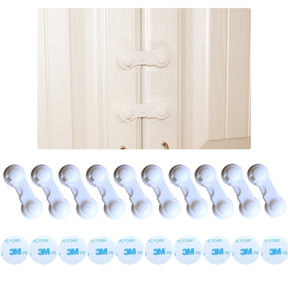 Projectretro 10 Pack Multi-Use Adhesive Straps Locks - Childproofing ...