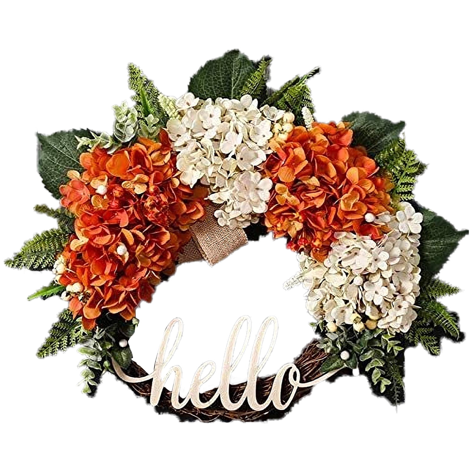 Projectretro Hydrangea Wreaths for Front Door,Outdoor Summer Wreaths ...