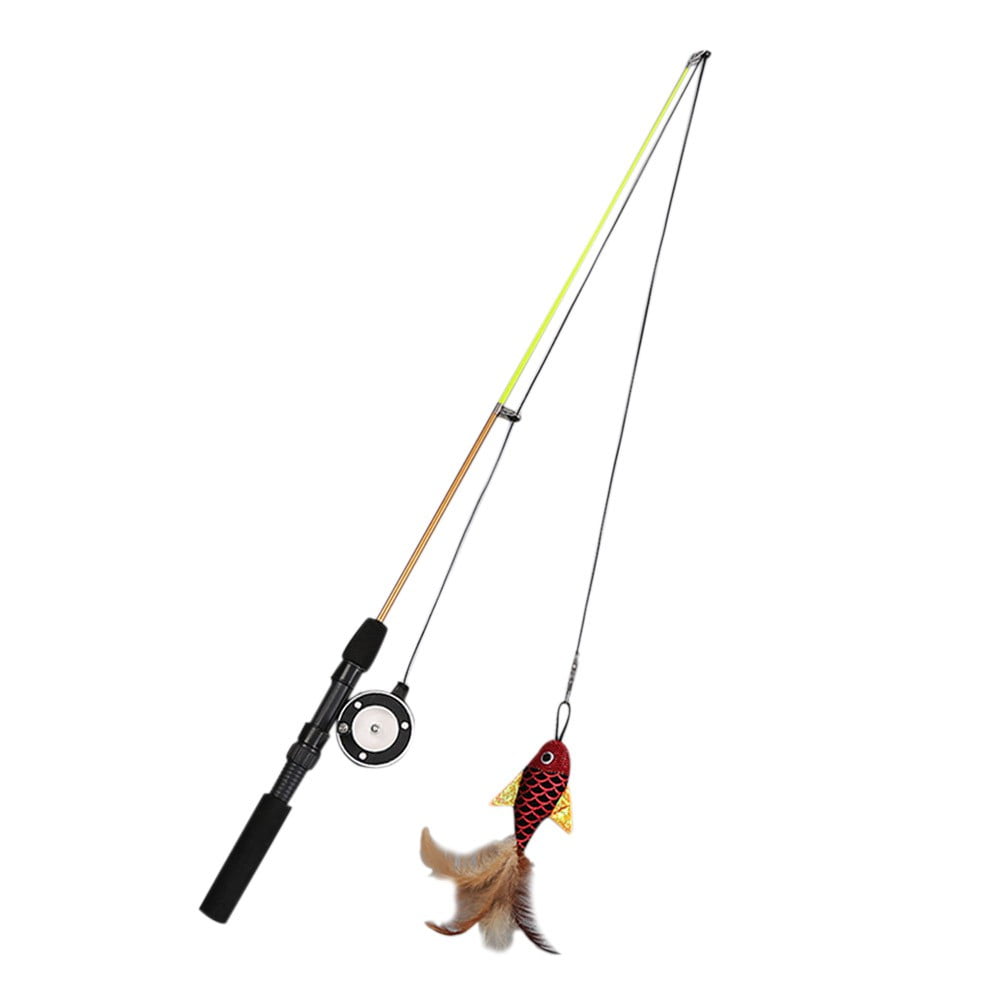 Projectretro Interactive Cat Toy,Retractable Cat Wand Toy Cat Plush ...