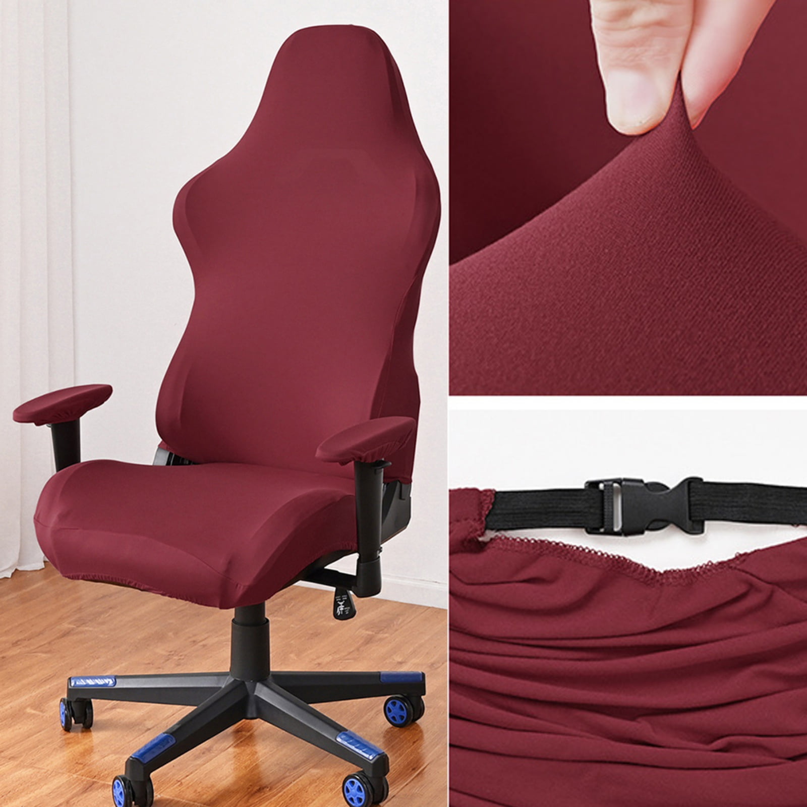 Projectretro Washable Easy to clean Computer chair cover With 2 Armrest ...