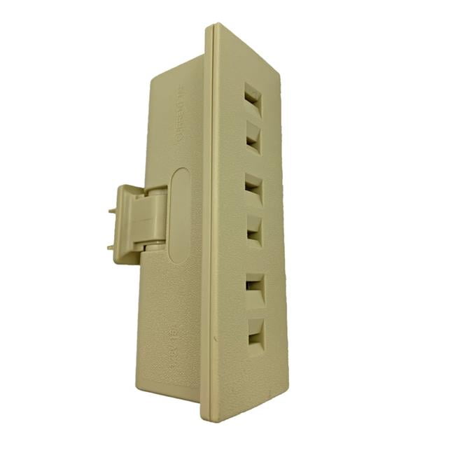 Projex 3539681 15A Polarized 3 Outlets Swivel Tap Adapter, Ivory - Pack ...