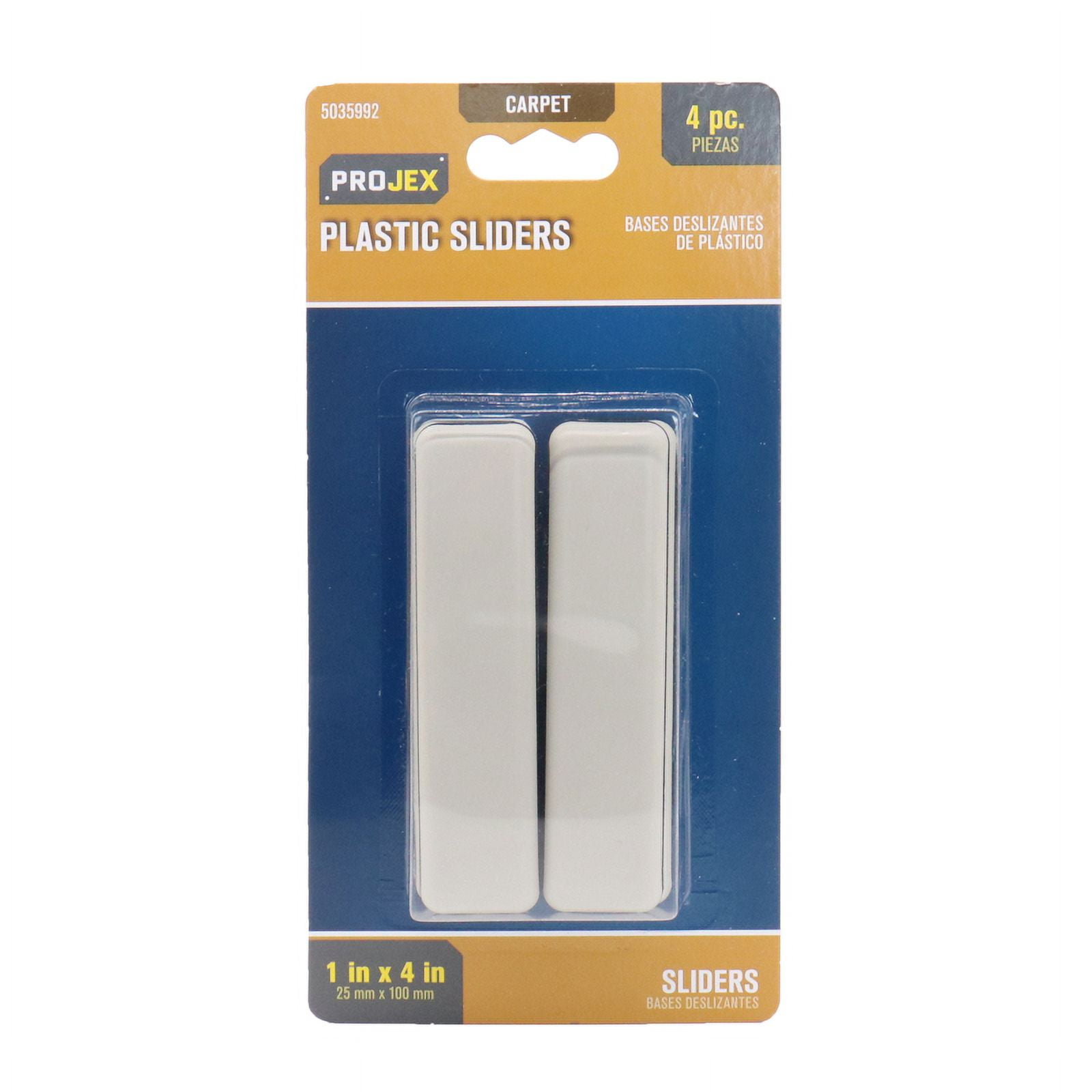 Projex 5035992 1 in. Adhesive Plastic Sliders, White - Pack of 4 ...