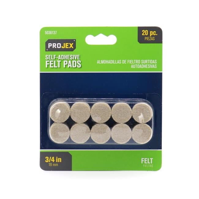 Projex 5036137 0.75 in. Felt Self Adhesive Surface Pad - Round, Brown ...