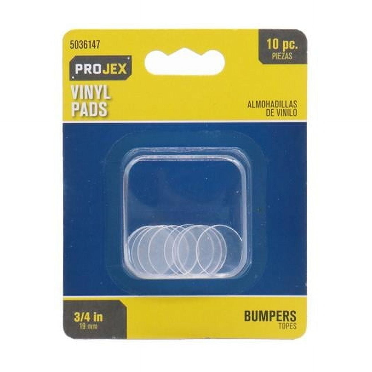 Projex 5036147 0.75 in. Vinyl Round Protective Pad, Clear - Pack of 10 ...