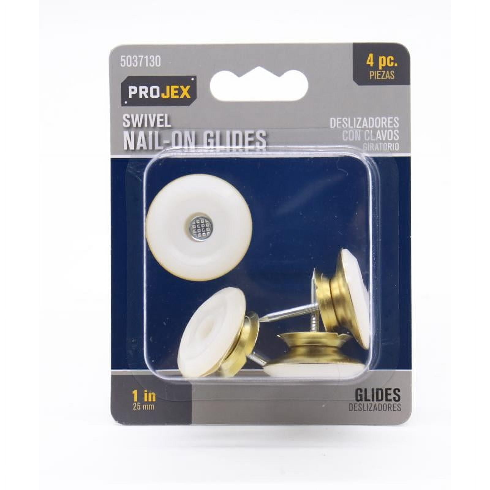 Projex Gold 1 in. Nail-On Brass Swivel Glide 4 pk - Walmart.com