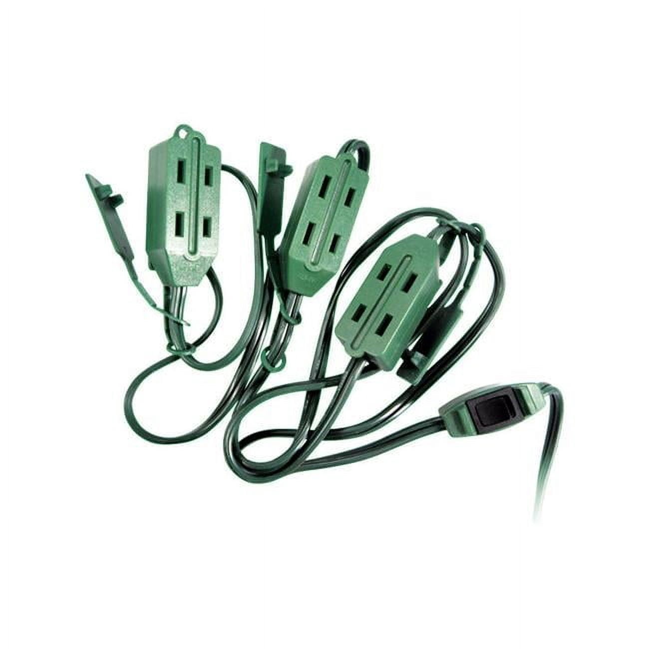 Projex ACHR141678 18 Gauge 15 ft Green 9 Outlets Indoor Extension Cord ...