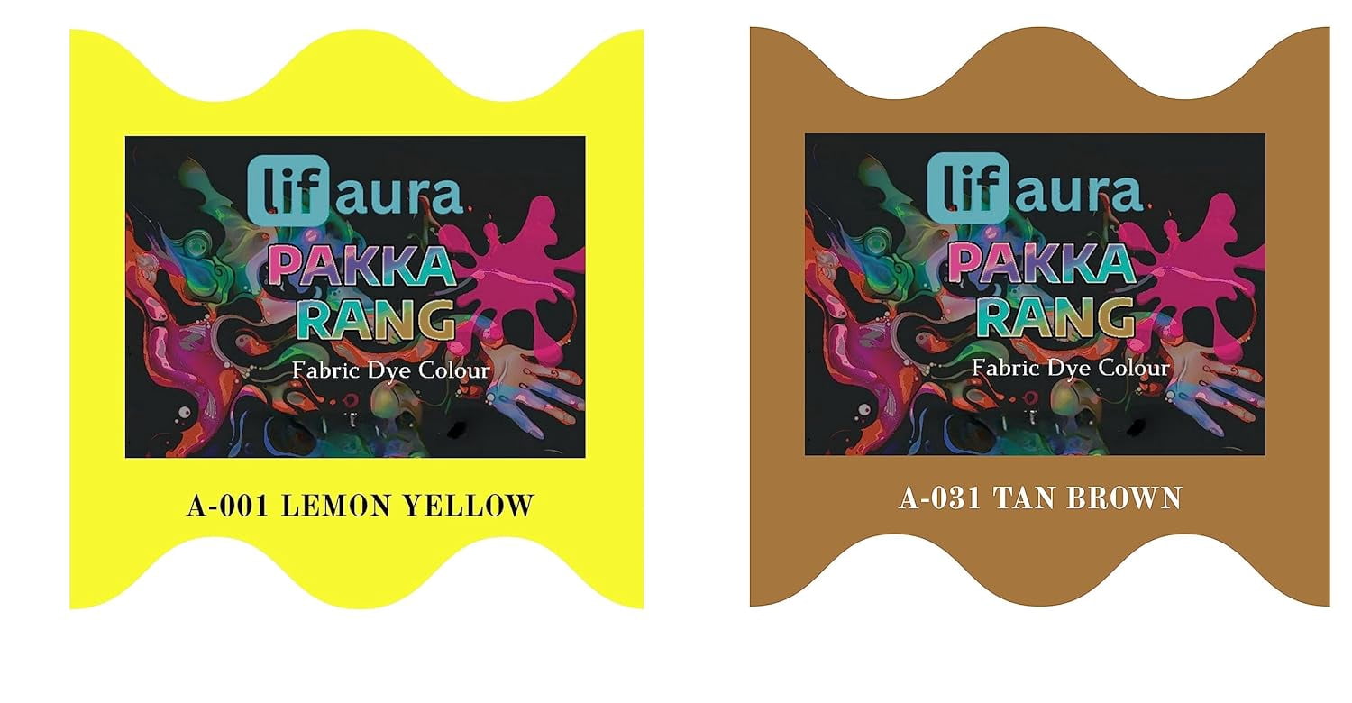 Prokart Lifaura Pakka Rang Fabric Permanent Dye Color Kit Pack of 6 ...