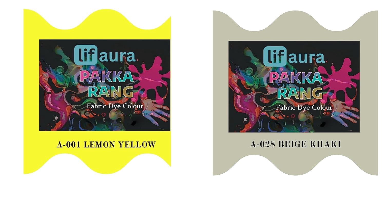 Prokart Lifaura Pakka Rang Fabric Permanent Dye Color Kit Pack of 6 ...