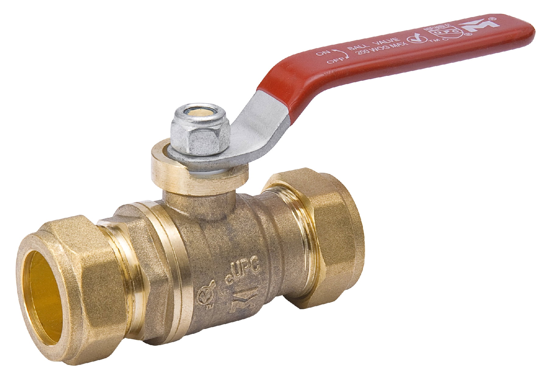 Proline 107-023NL 1/2" Lead Free Brass Compression Ball Valve - Walmart.com