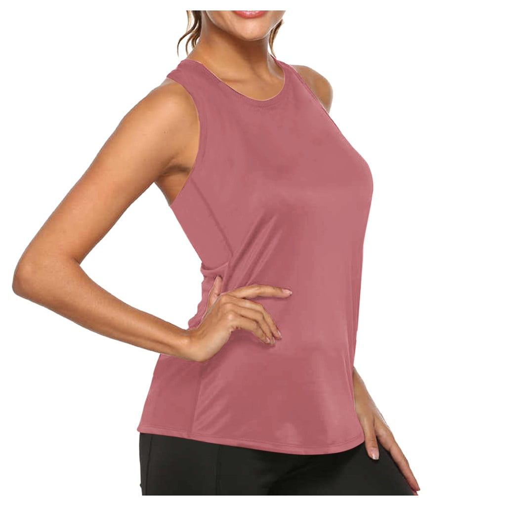 Prolriy Athletic Gym Workout Tops for Women Tank Racerback Athletic ...