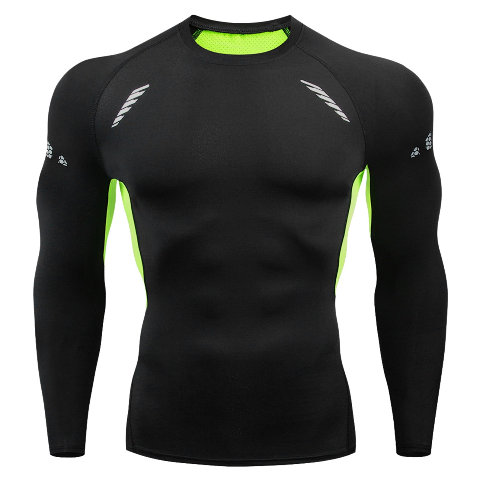 Prolriy Athletic Workout Shirts for Men, Mens Fitness Long Sleeve ...