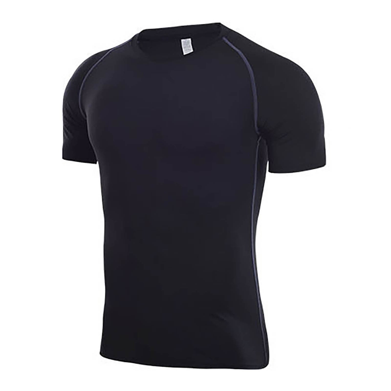 Prolriy Athletic Workout Shirts for Men Spring and Summer Solid Color ...