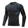 Prolriy Athletic Workout Shirts for Men Compression Shirt Men Long ...