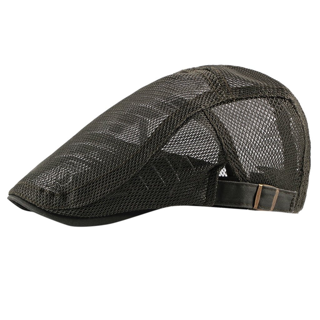 Prolriy Cabbie Beret Hats for Men Adult Newsboy Summer Beret Cap Mesh ...