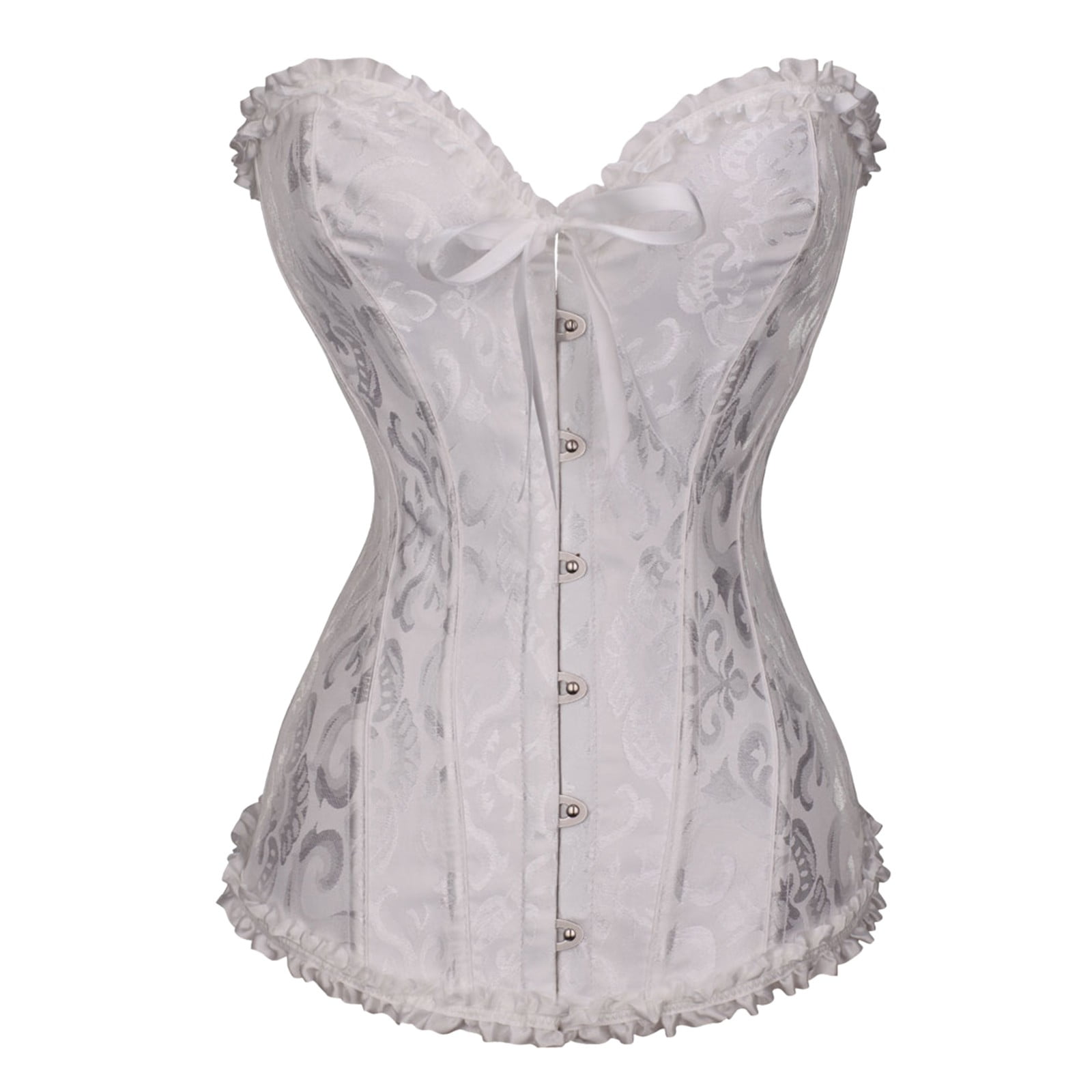 Prolriy Corset Shapewear Women's Lace Corset Satin Corset Cutting Push ...