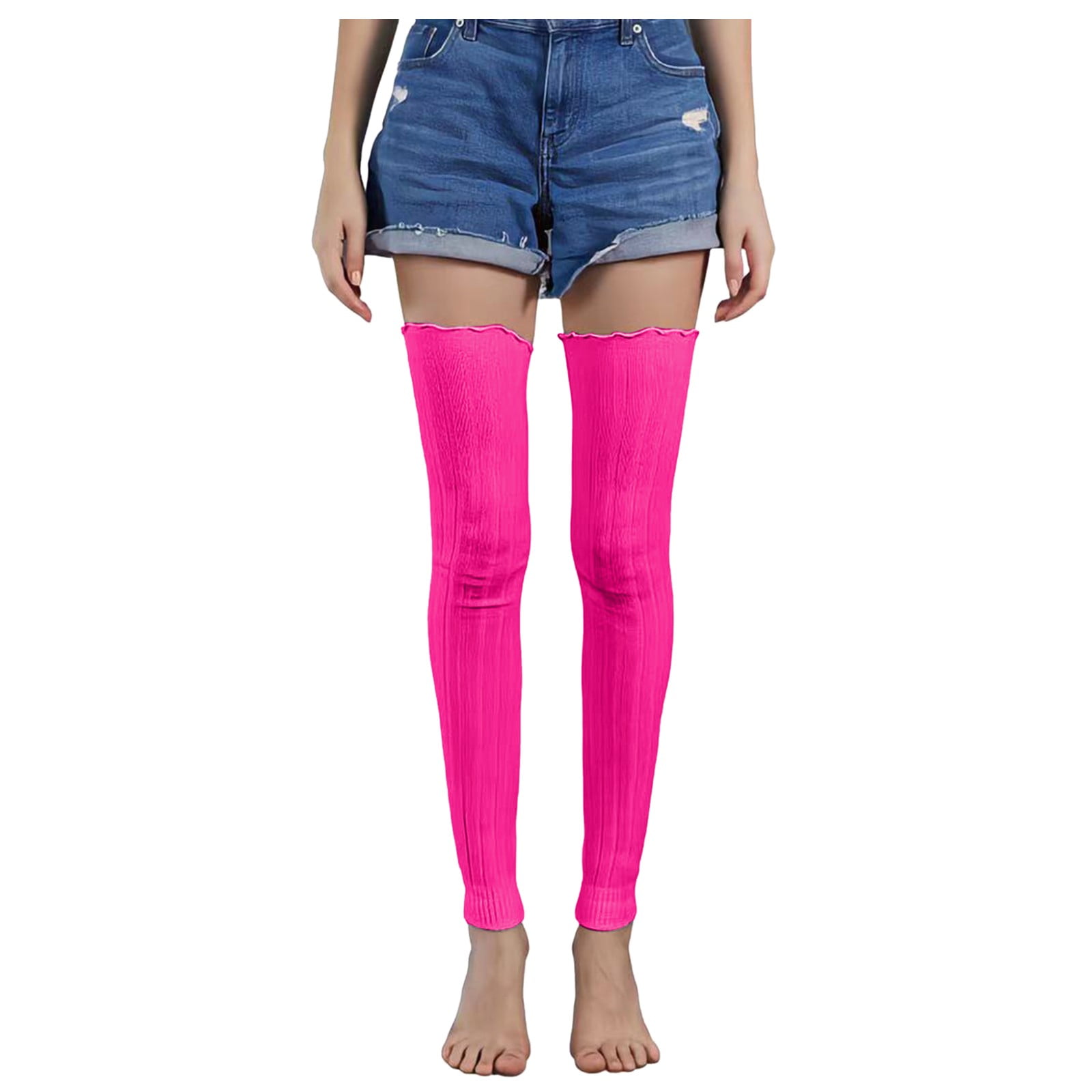 Prolriy Leg Warmers Socks Thigh Plus for Girls Striped Women Socks High ...