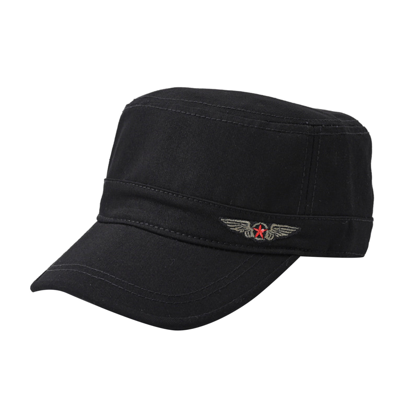 Prolriy Military Hat Cadet Hats for Men, Mens Fashion Casual Embroidery ...