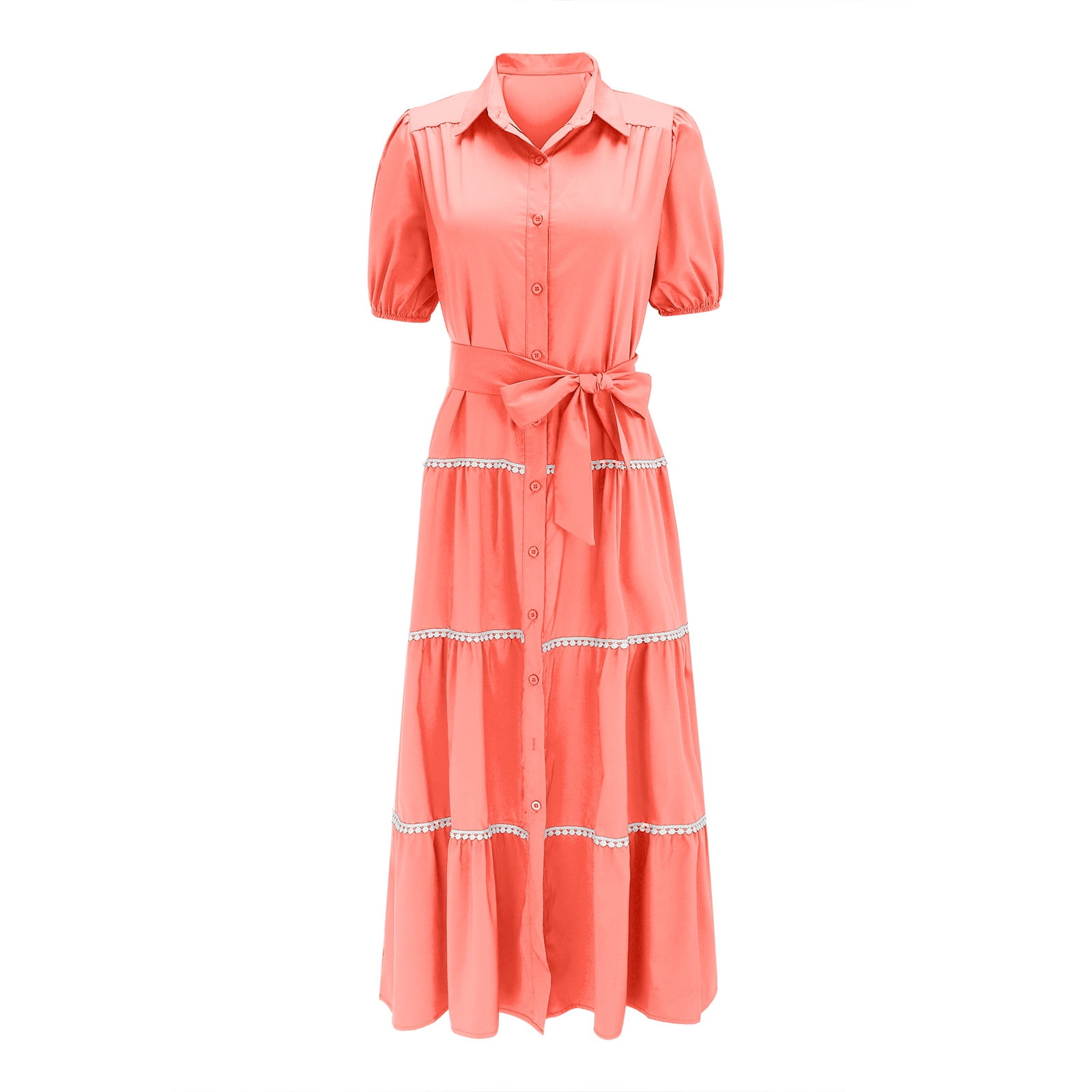 Prolriy Spring Summer Dresses For Women 2024 Womens Summer Button Down