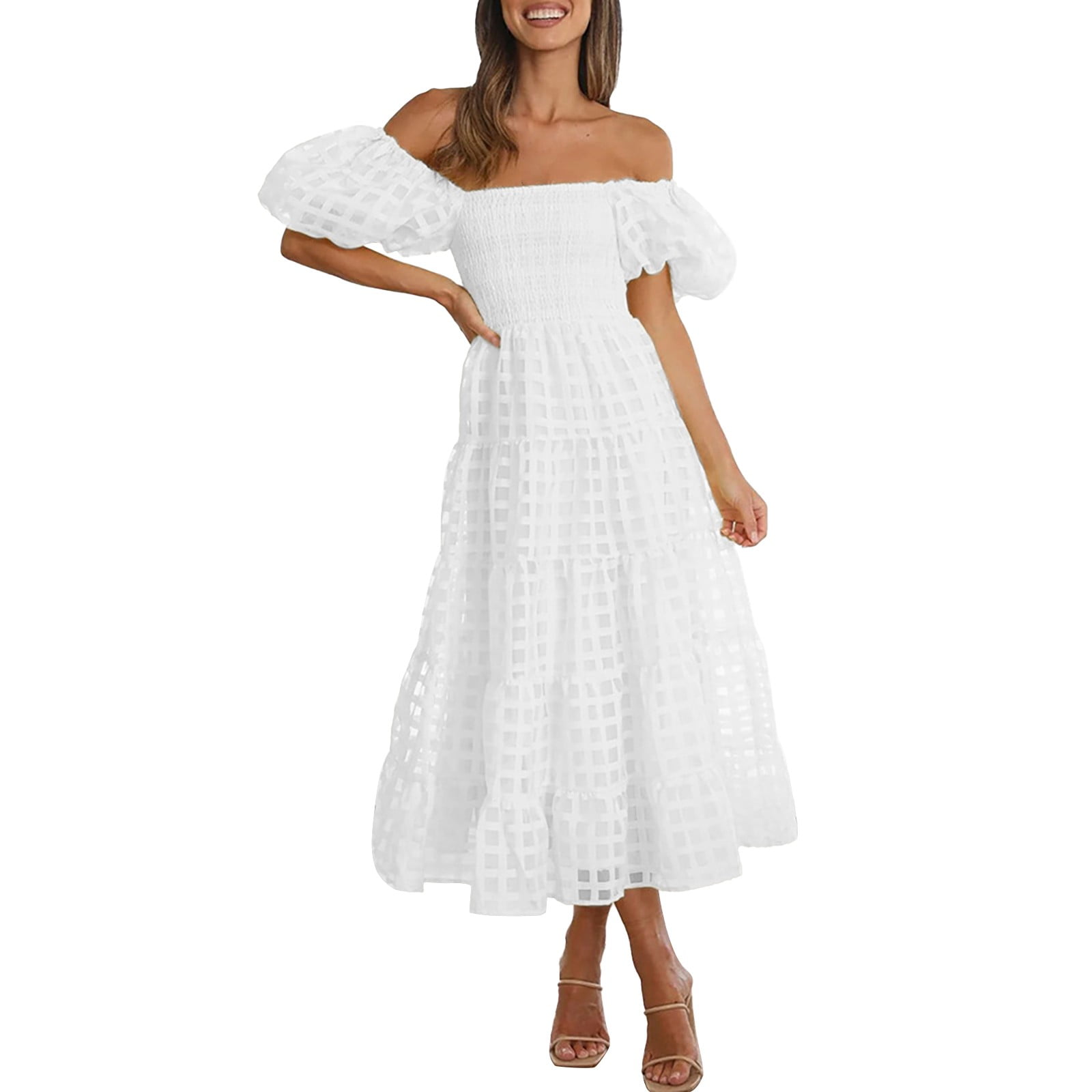 Prolriy Spring Summer Dresses For Women 2024 Womens Casual Embroidered