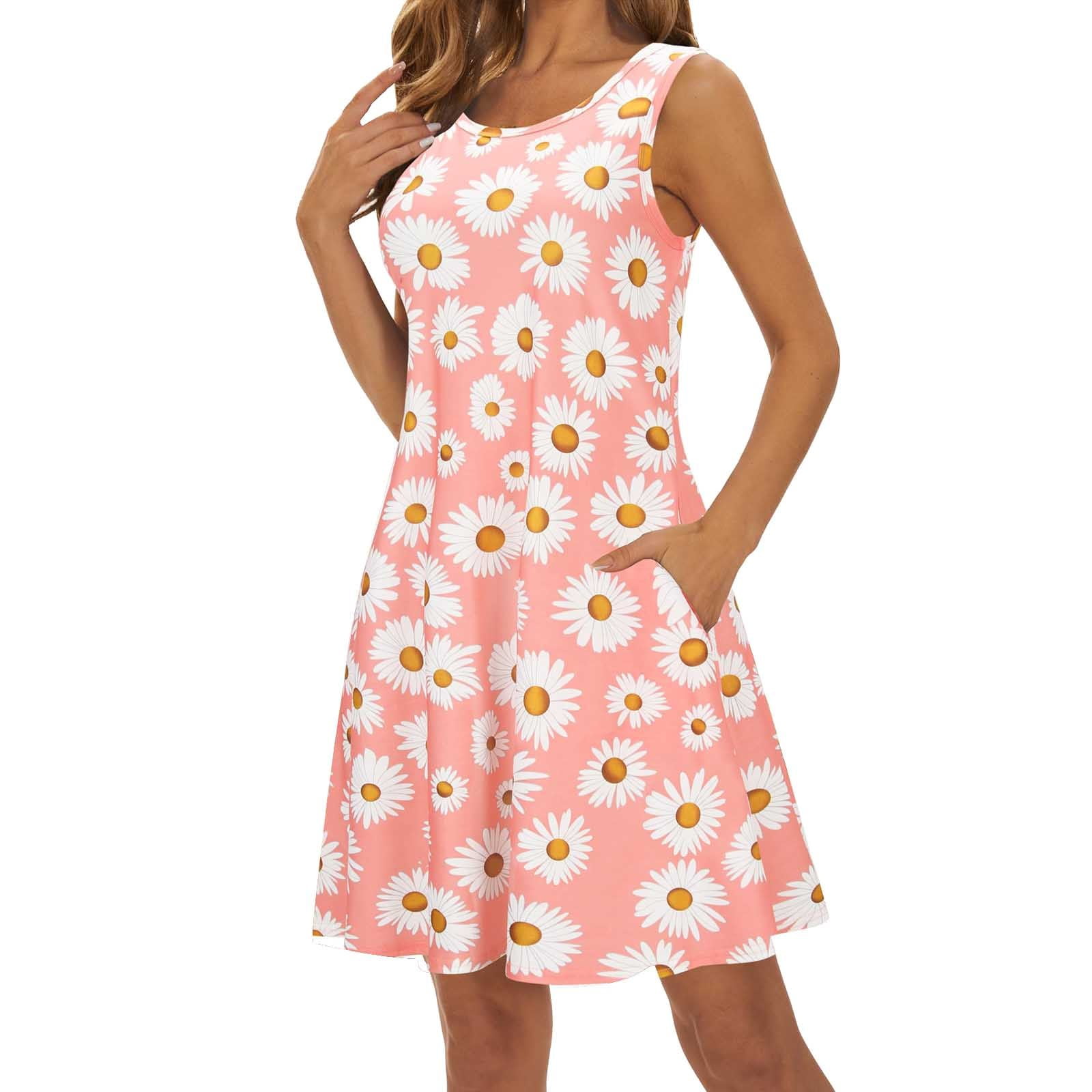 Prolriy Summer Dresses For Women 2024 Womens Floral Print Spring