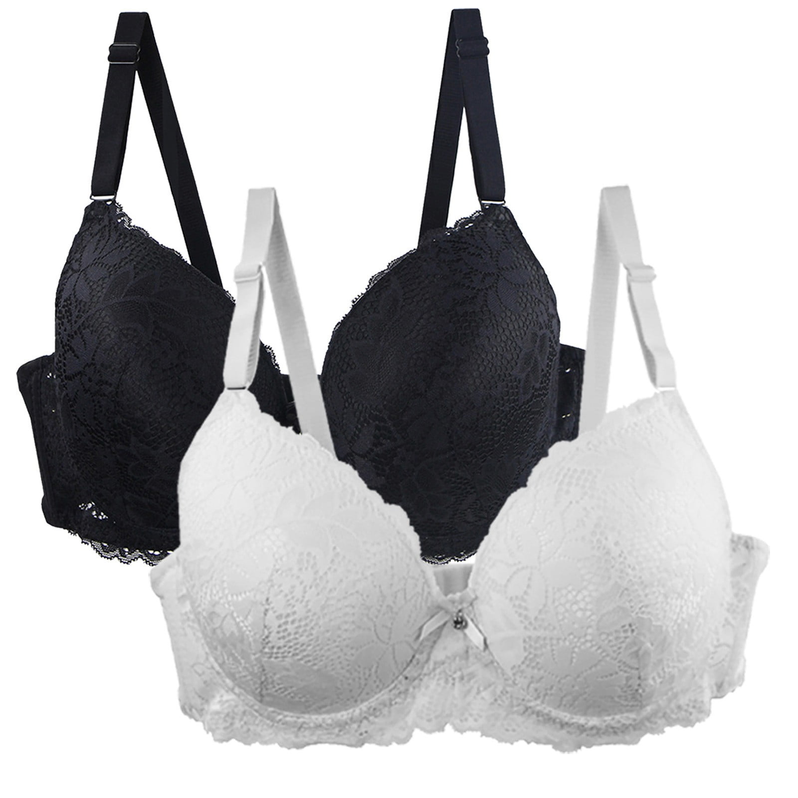 Prolriy Womens Bras Pack of 2 Women's Bra Set Lace Up Bra Set ...