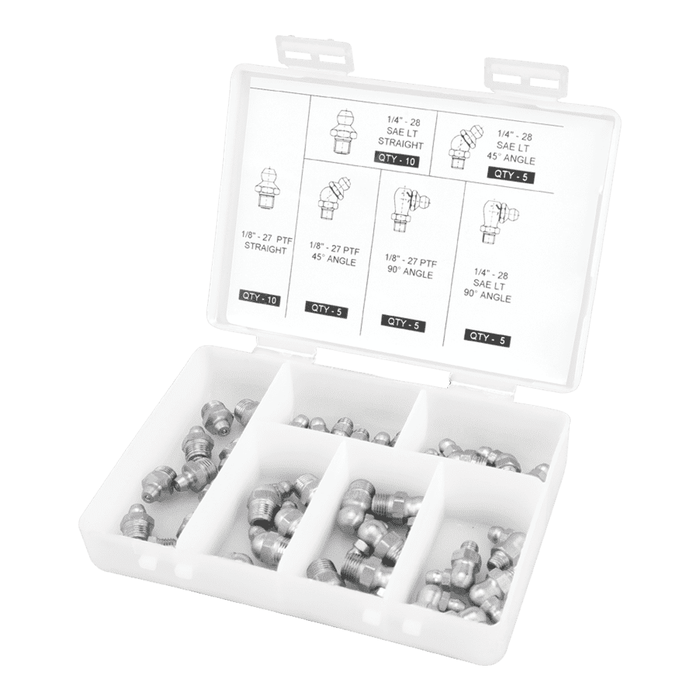 Prolube 40 Piece Stainless Steel Grease Fitting Set, 1/8" x 27 PTF and ...