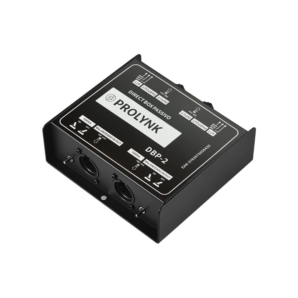 Prolynk Direct Box Passive Dual DBP-2, DI Box with Attenuator, 1/4 inch ...