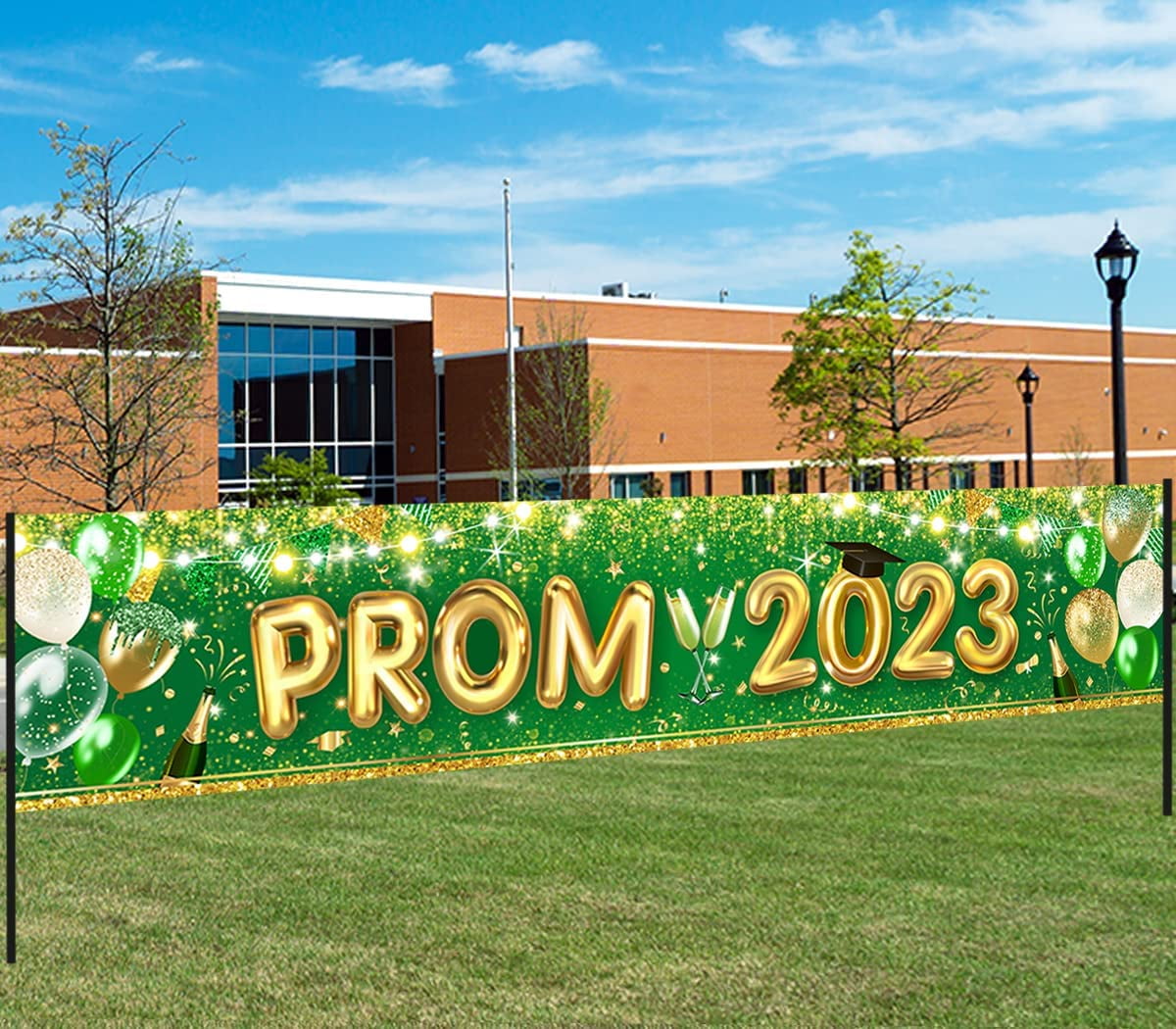 Prom 2023 Banner-Green 2023 Graduation Decoration Congrats Grad Class ...