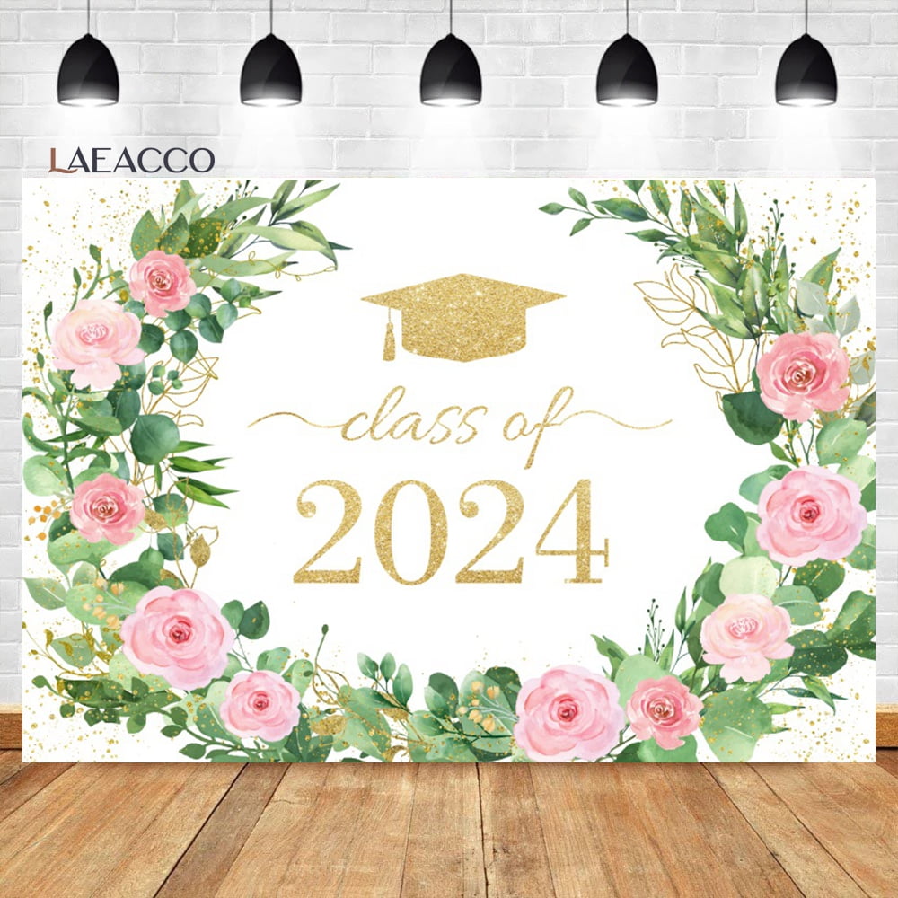 Prom 2024 Backdrop Black And Golden Glitter Light Graduation Congrats ...