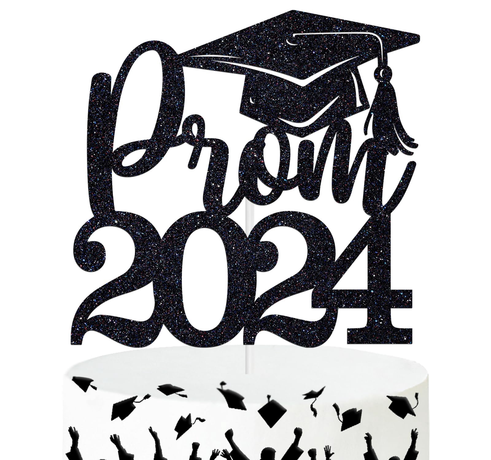 Prom 2024 Cake Topper, Congrats Grad BSL1 2024 Prom Night Cake Decor ...