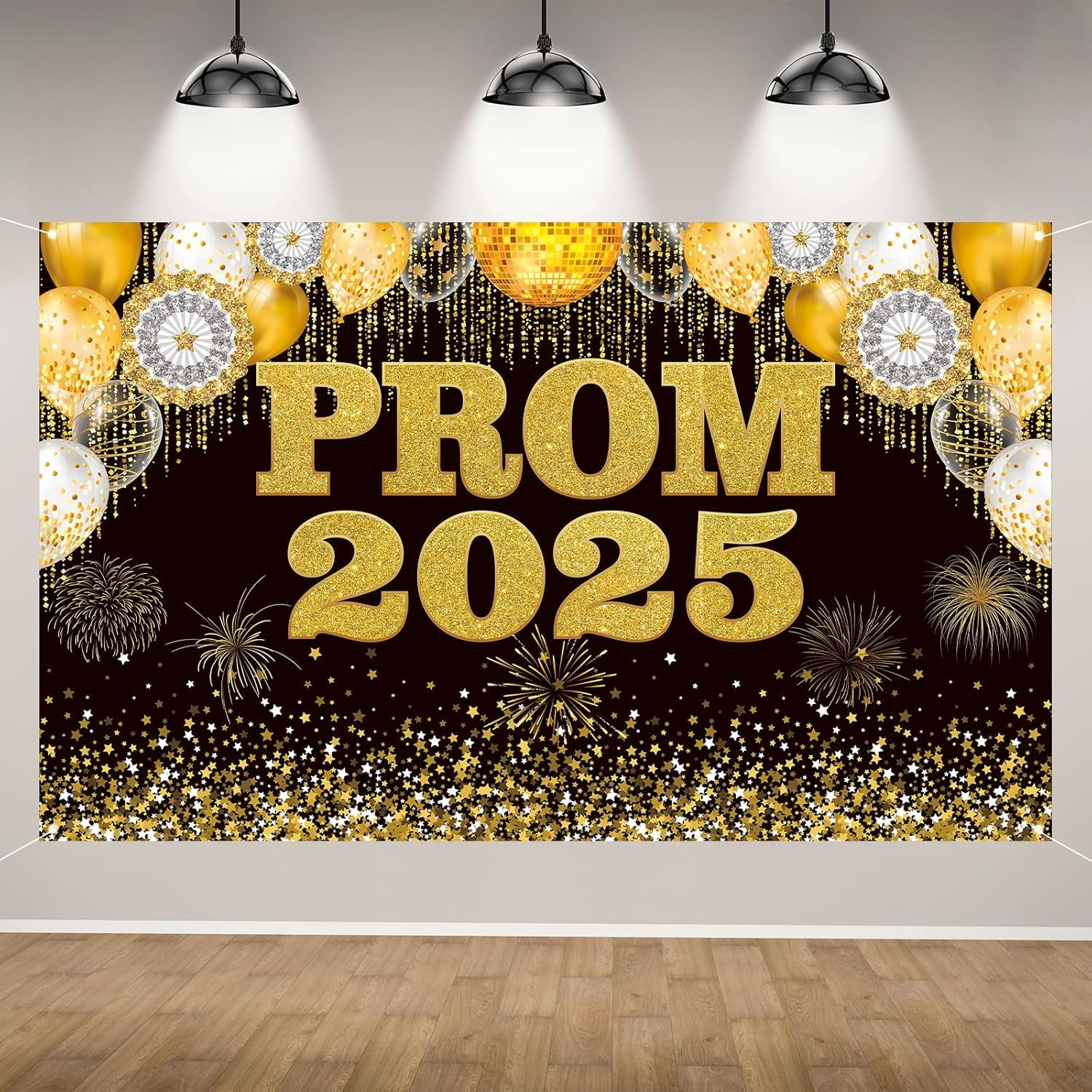 Prom 2024 Decorations Banner Large Black Gold Graduation Banner Prom ...