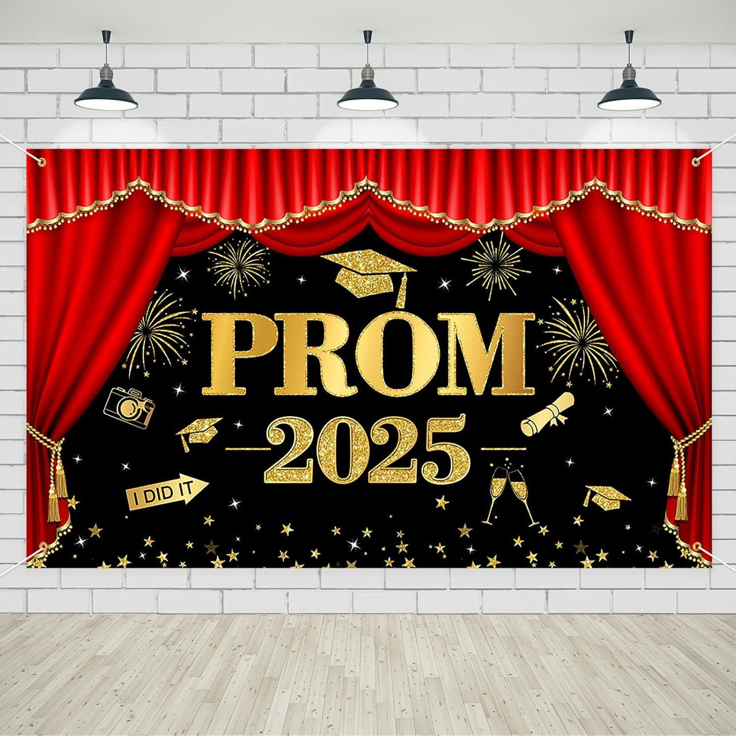 Prom 2025 Backdrop Banner Prom Graduation Decorations Congrats Grad ...