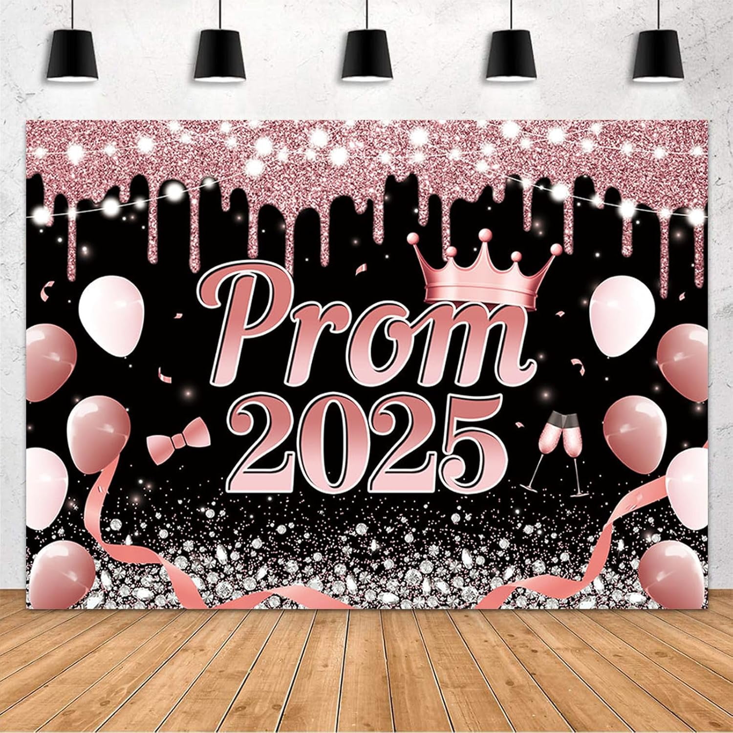 Prom 2025 Backdrop Banner Rose Gold Graduation Party Photography ...