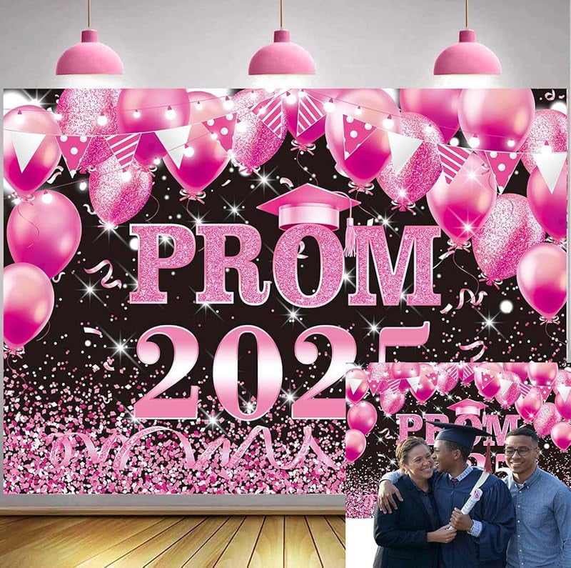 Prom 2025 Backdrop Pink Prom Send Off Photography Background Class of ...
