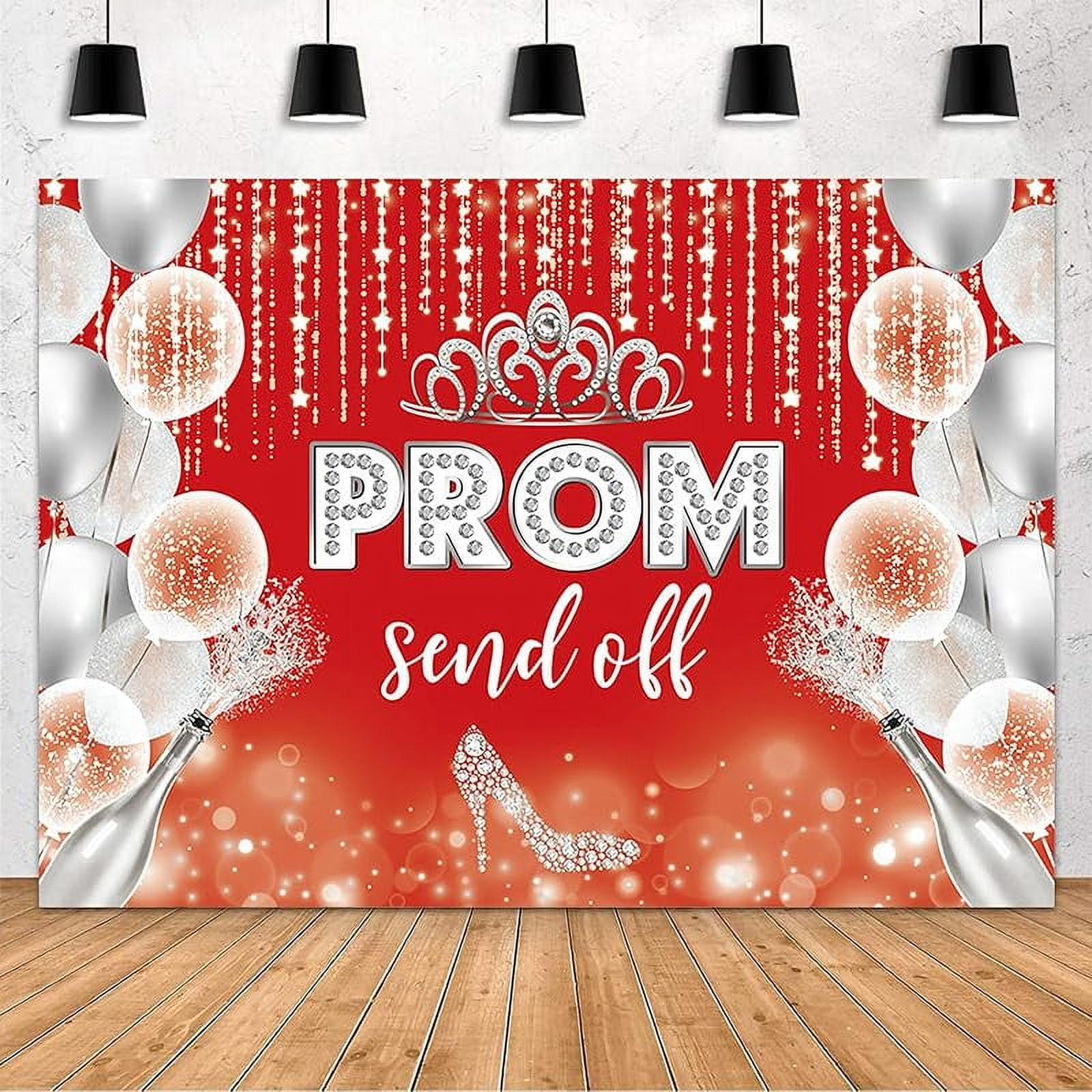 Prom 2025 Backdrop Prom Send Off Photography Background Glitter Crown ...