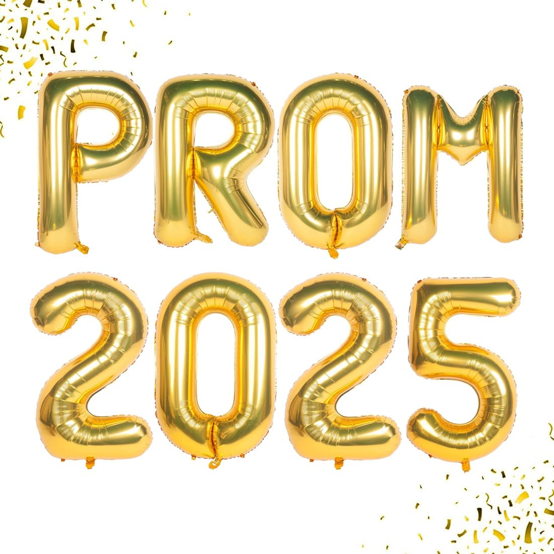 Prom 2025 Balloons Banner OIF8 Gold 16 inch Mylar letter Balloons Prom ...