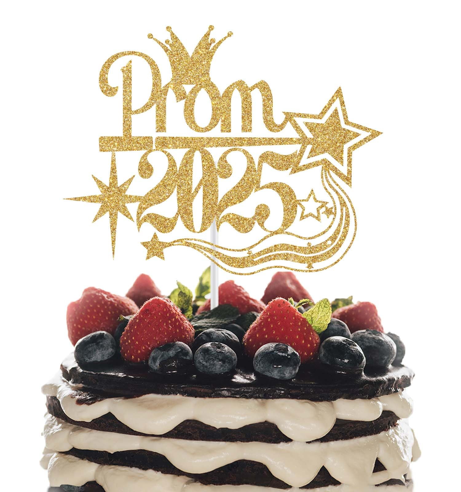 Prom 2025 Cake Topper, 2025 Graduation TVS1 Party Decoration, Prom ...