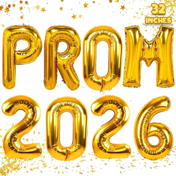 Prom 2026 Balloons Gold 32 Inch Giant - Prom 2026 Decorations Decor for ...