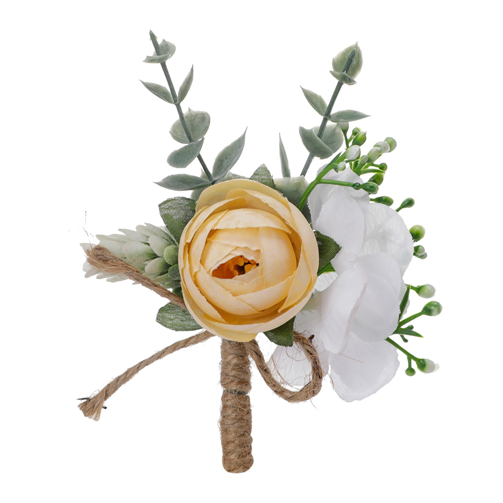 Prom Corsage Handmade Artificial Flower Rose with Leaves Prom ...