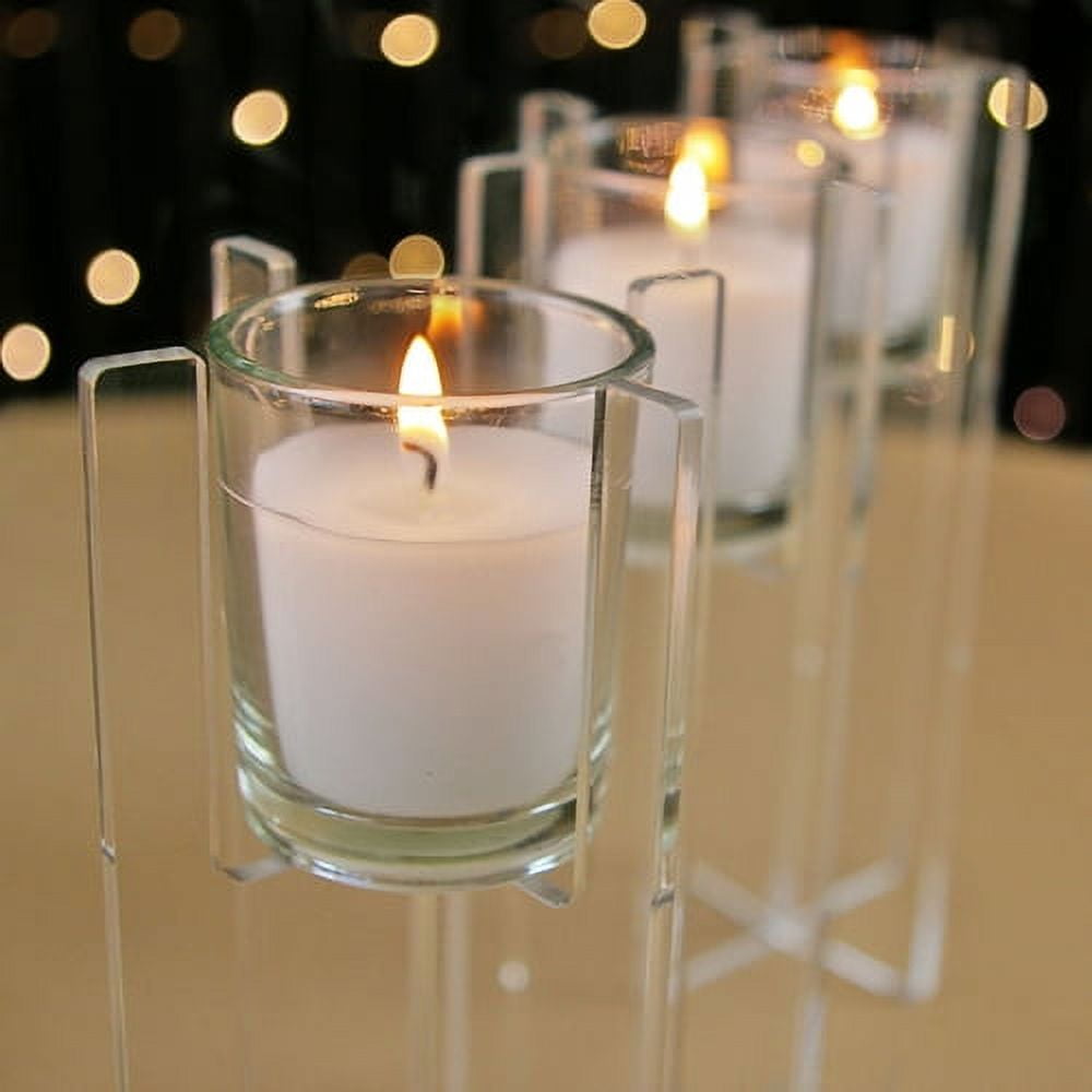 Prom Lights Small Clear Acrylic Votive Candle Holder Riser 8 inch Set ...