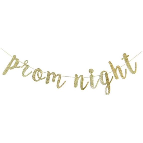 Prom Night Banner, Gold Party Sign For Prom Party, Graduation Party ...