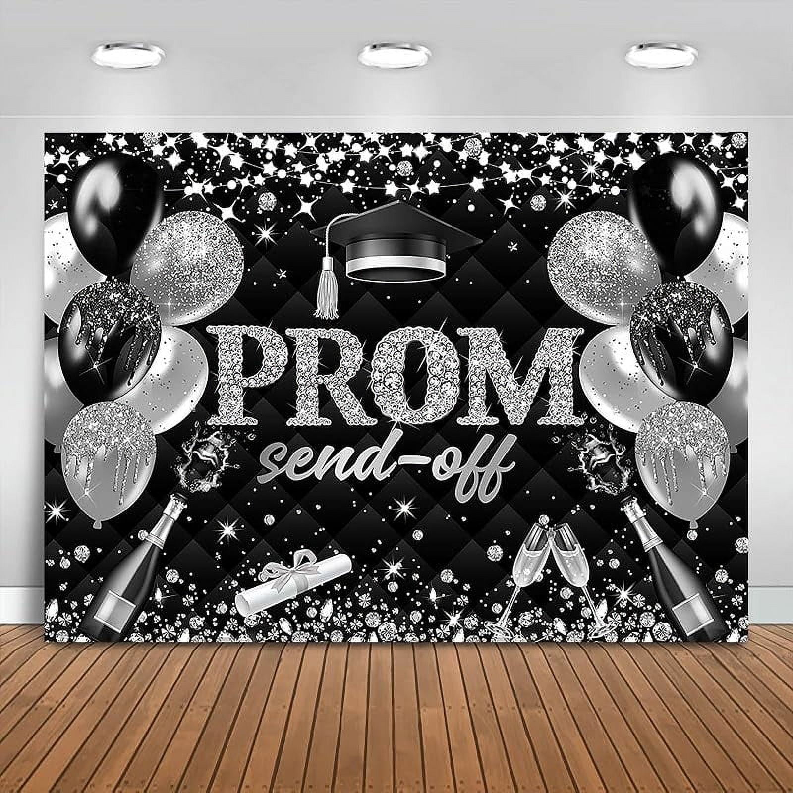 Prom Send Off 2025 Graduation Backdrop Red and Black Class of 2025 Prom ...