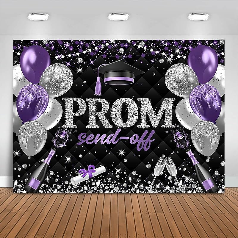 Prom Send Off 2025 Graduation Backdrop Red and Black Class of 2025 Prom ...