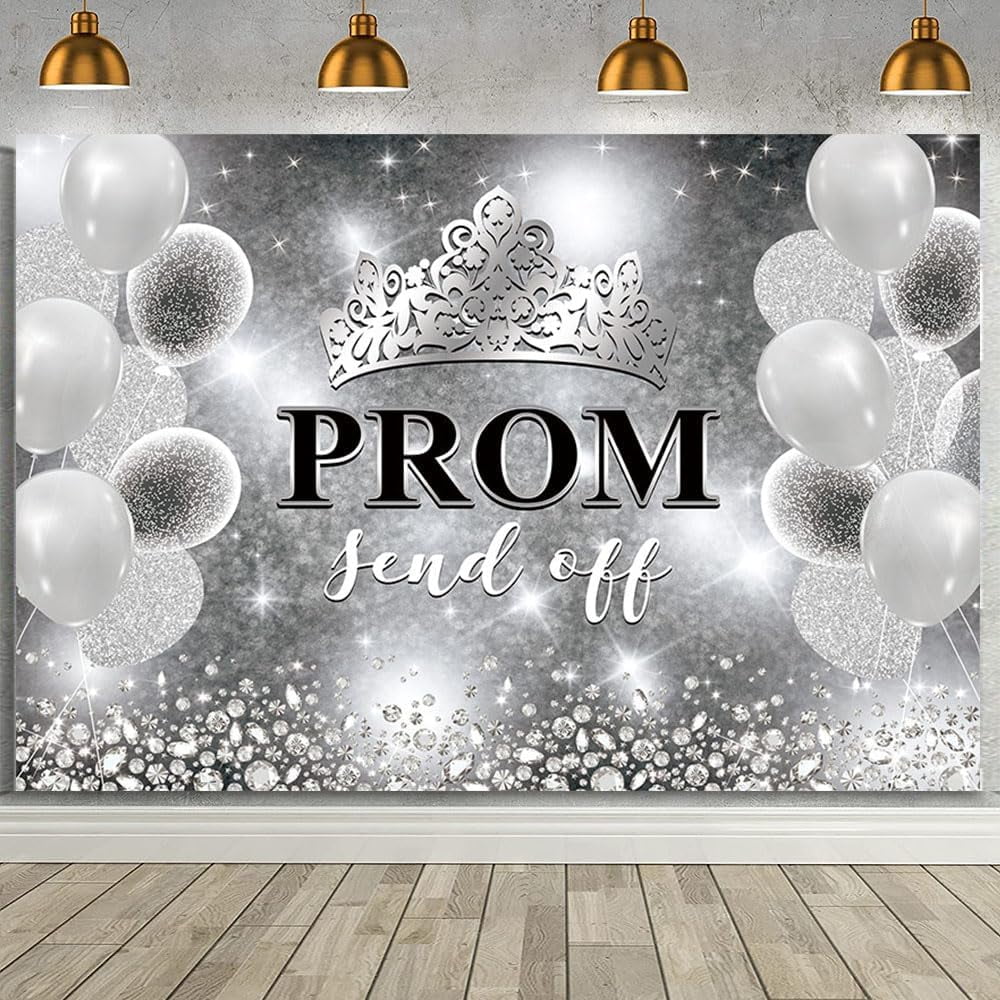 Prom Send Off Backdrop Silver - Walmart.com