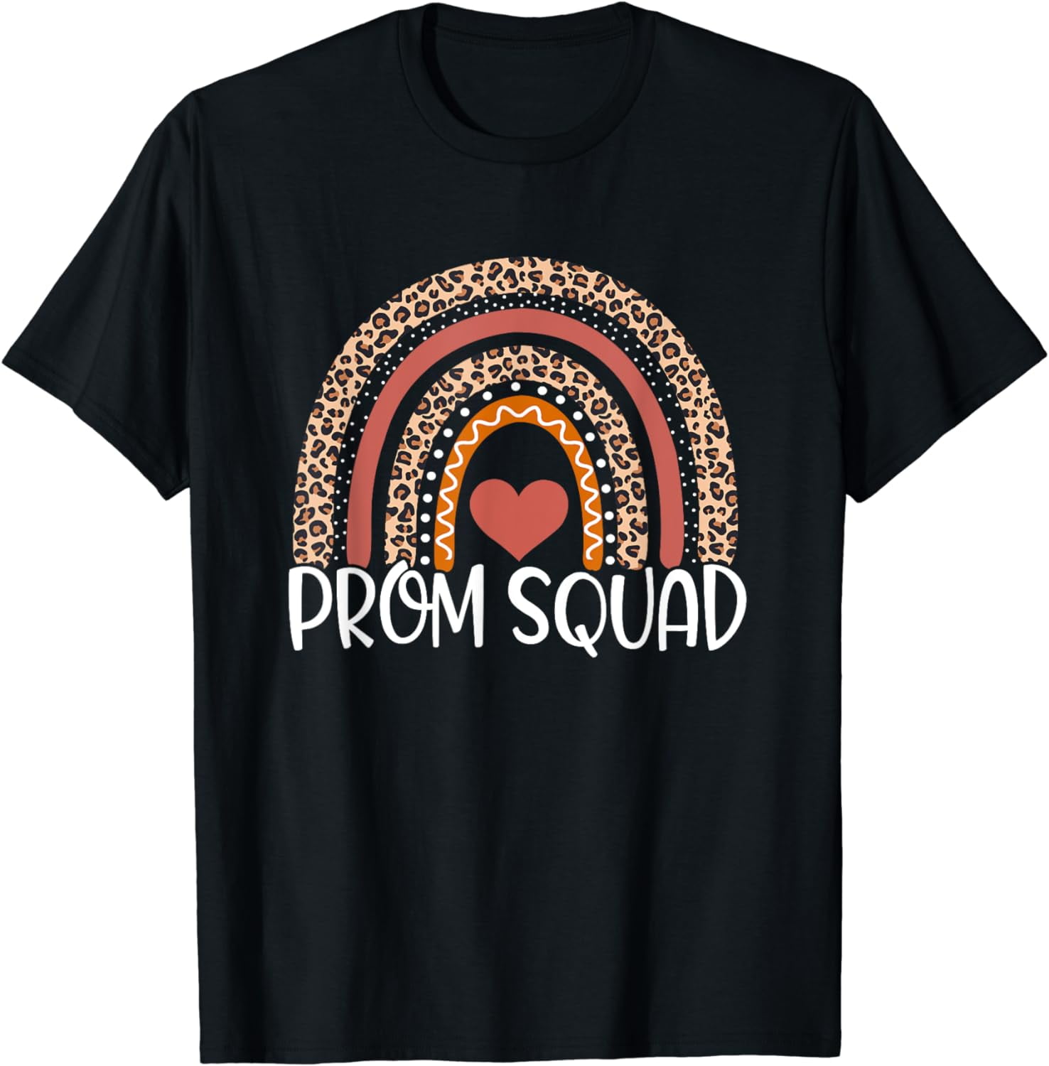 Prom Squad 2024 Graduate Prom Class of 2024 Leopard Raibow T-Shirt ...