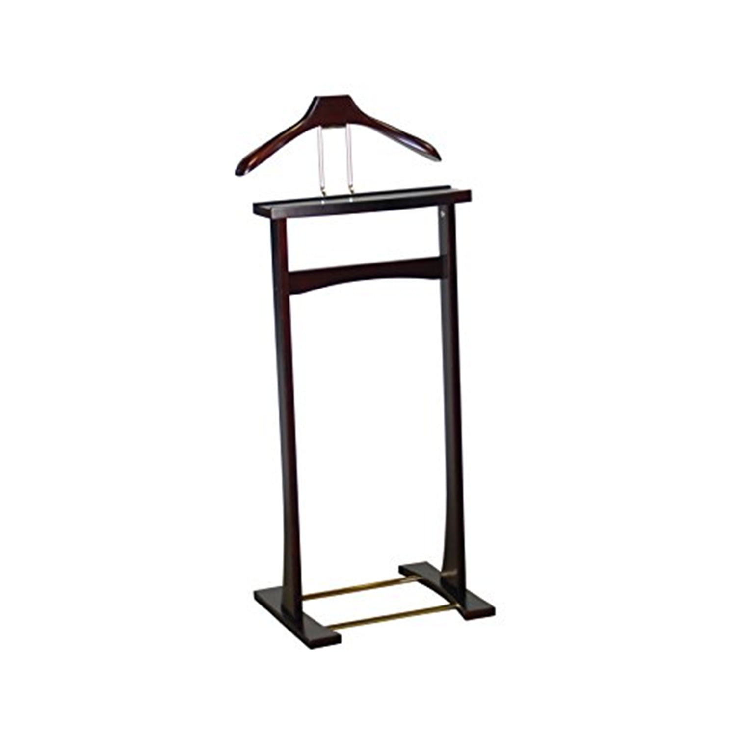 Proman Products Ashton Wooden Stand Wardrobe Valet, Clothes Hanger Rack ...