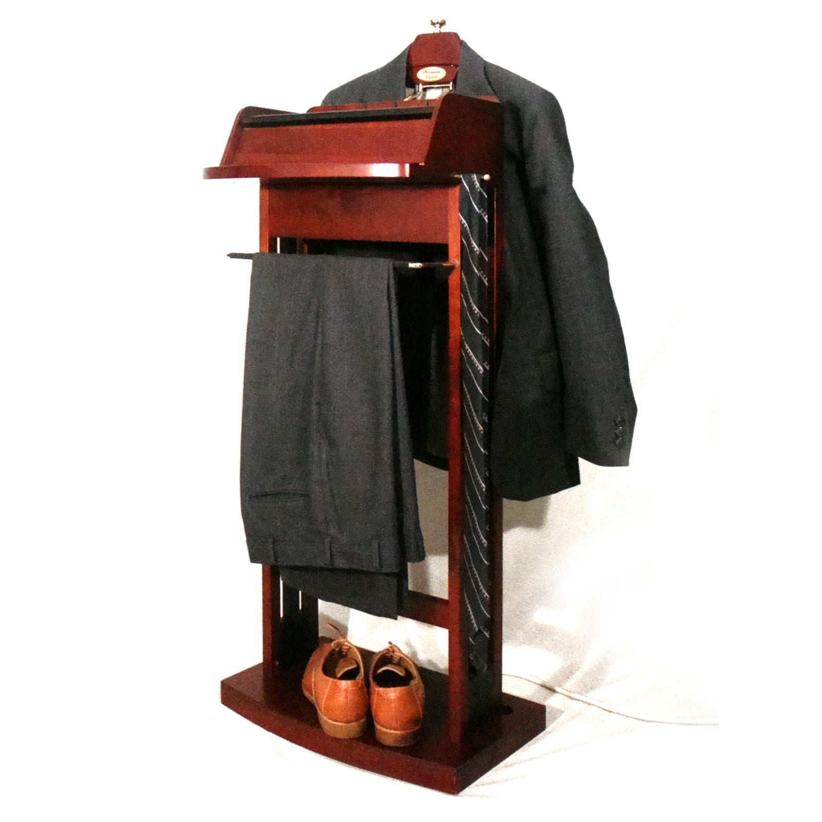 Proman Products Excalibur Valet in Dark Mahogany - Walmart.com
